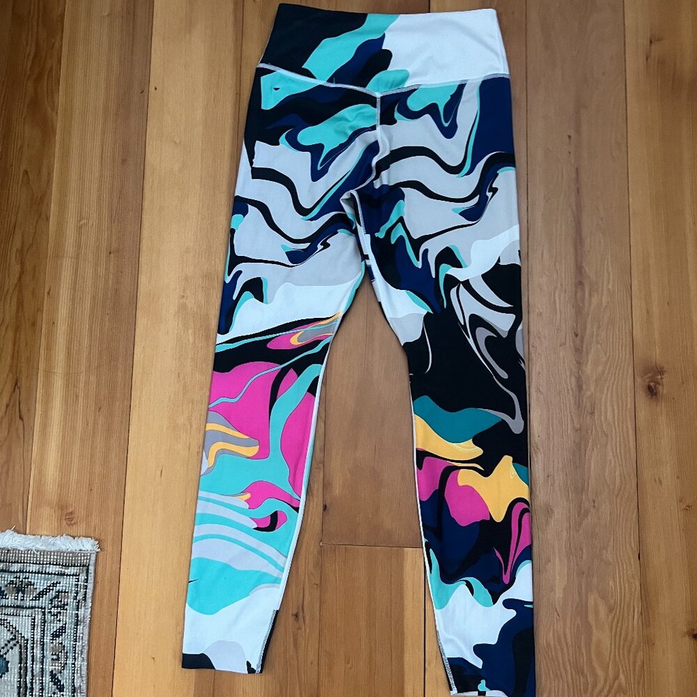 Nike Dri-Fit Bright Neon Color Patterned Leggings Siz… - Gem